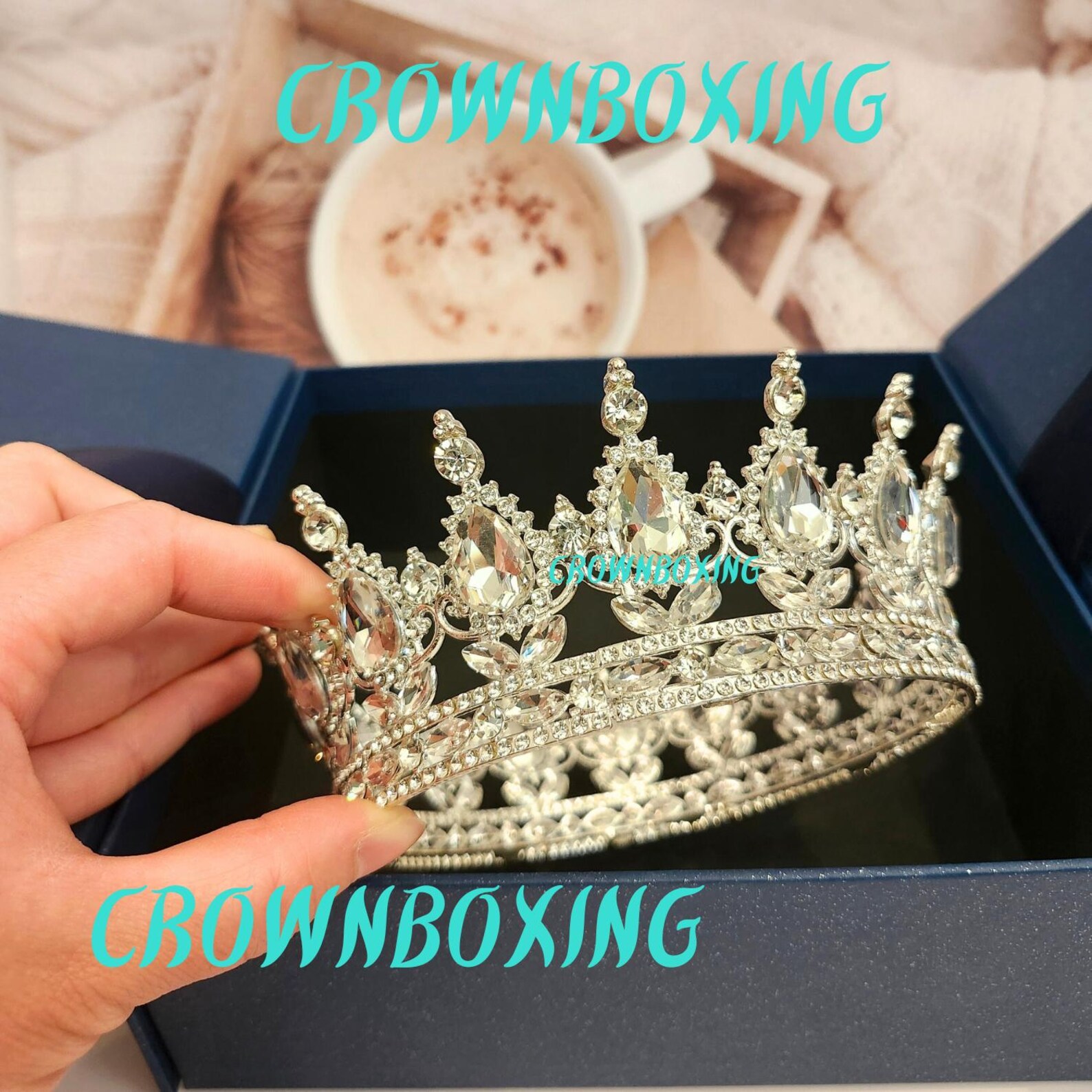 Tiara for Bride Rhinestone Full Round Tiara Crown Wedding Hair ...