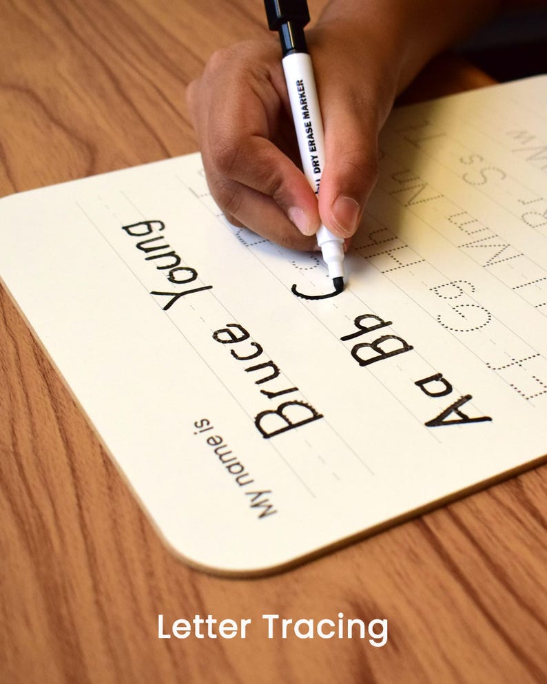 Kids Personalized Name Tracing Board Montessori Writing Practice Tool ...