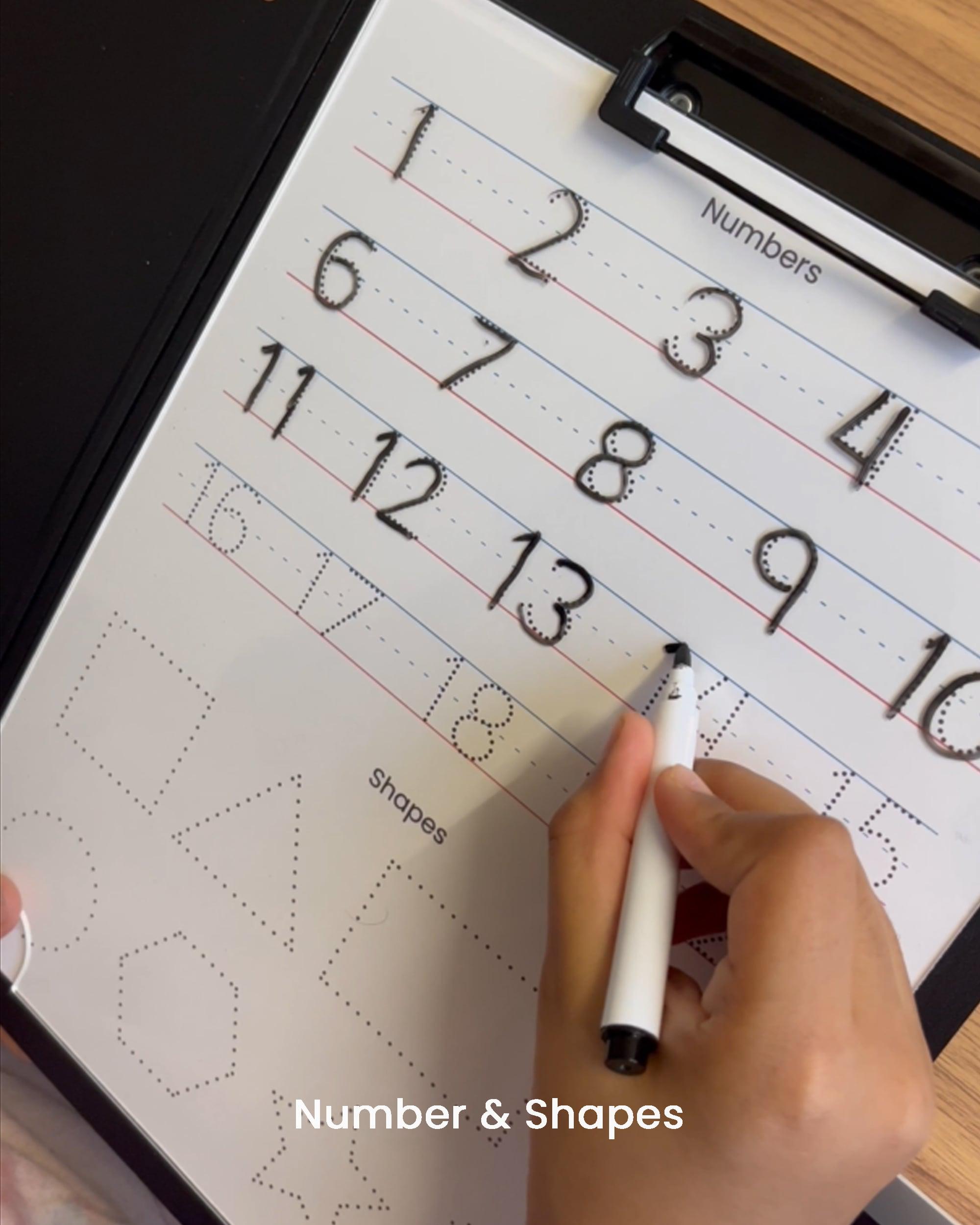 Customized Name & Letter Tracing Dry Erase Lap Board for Kids - Learn ...