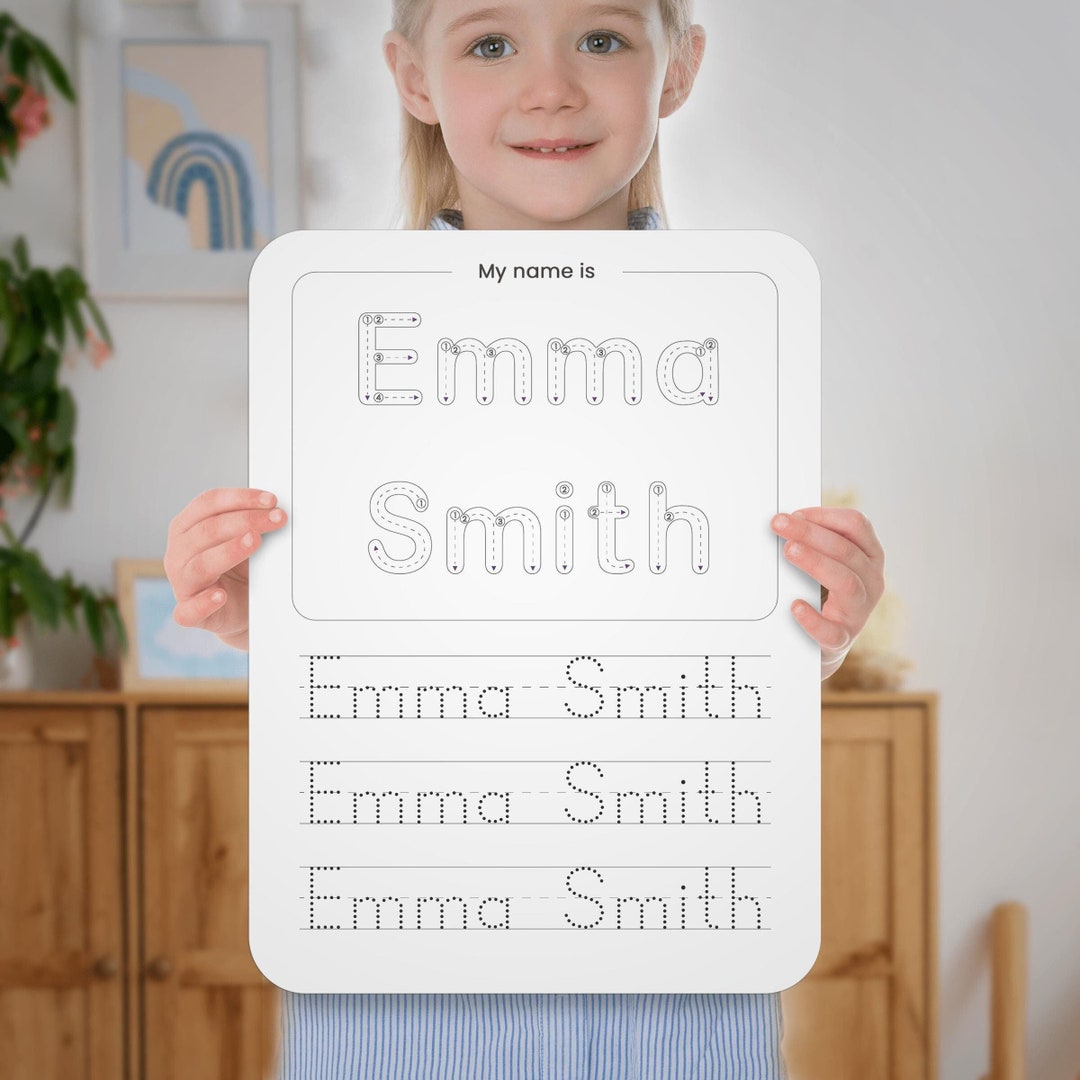 Personalized Name Tracing Board: Preschool Learning With Letter ...