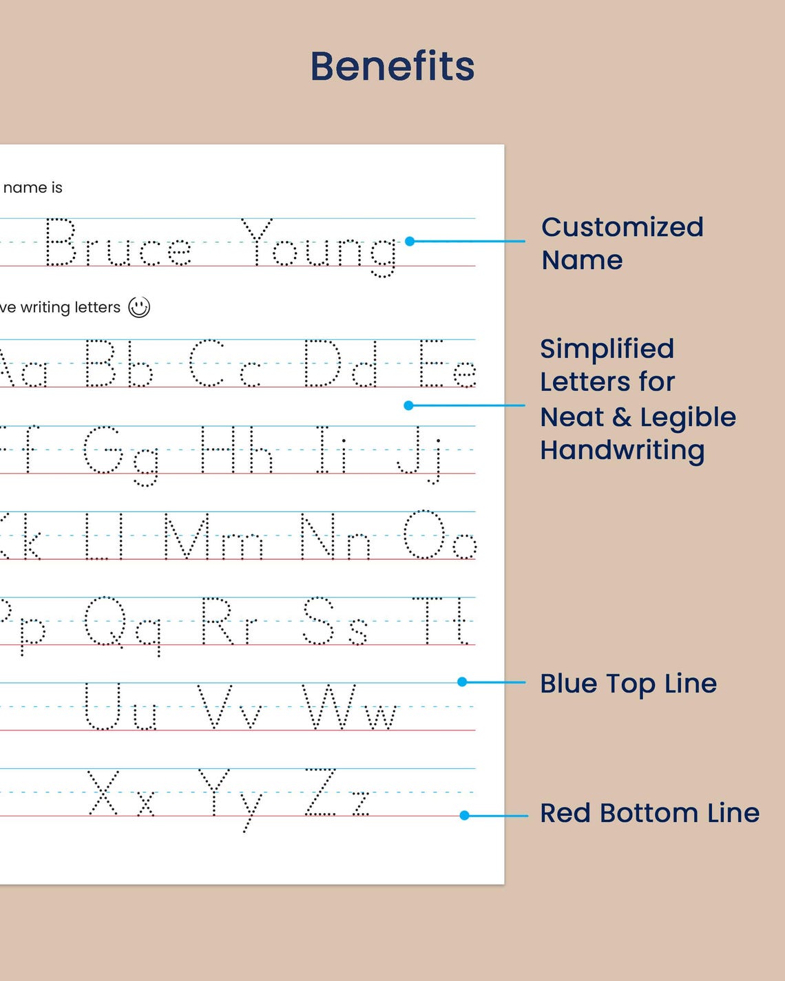 Customized Printable Name Writing Practice Worksheet – Personalized for ...