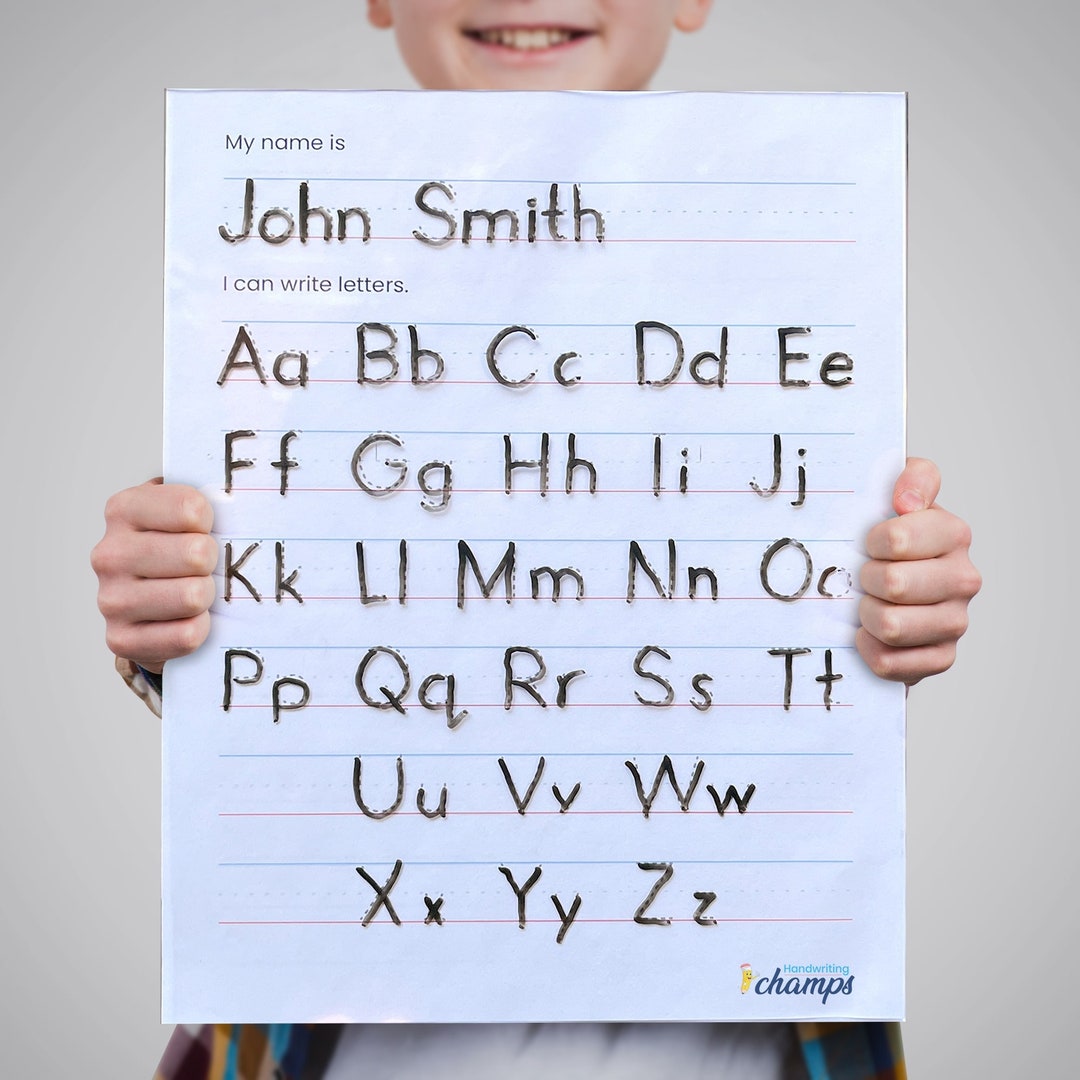 Customized Name & Letter Tracing Dry Erase Lap Board for Kids Learn to ...