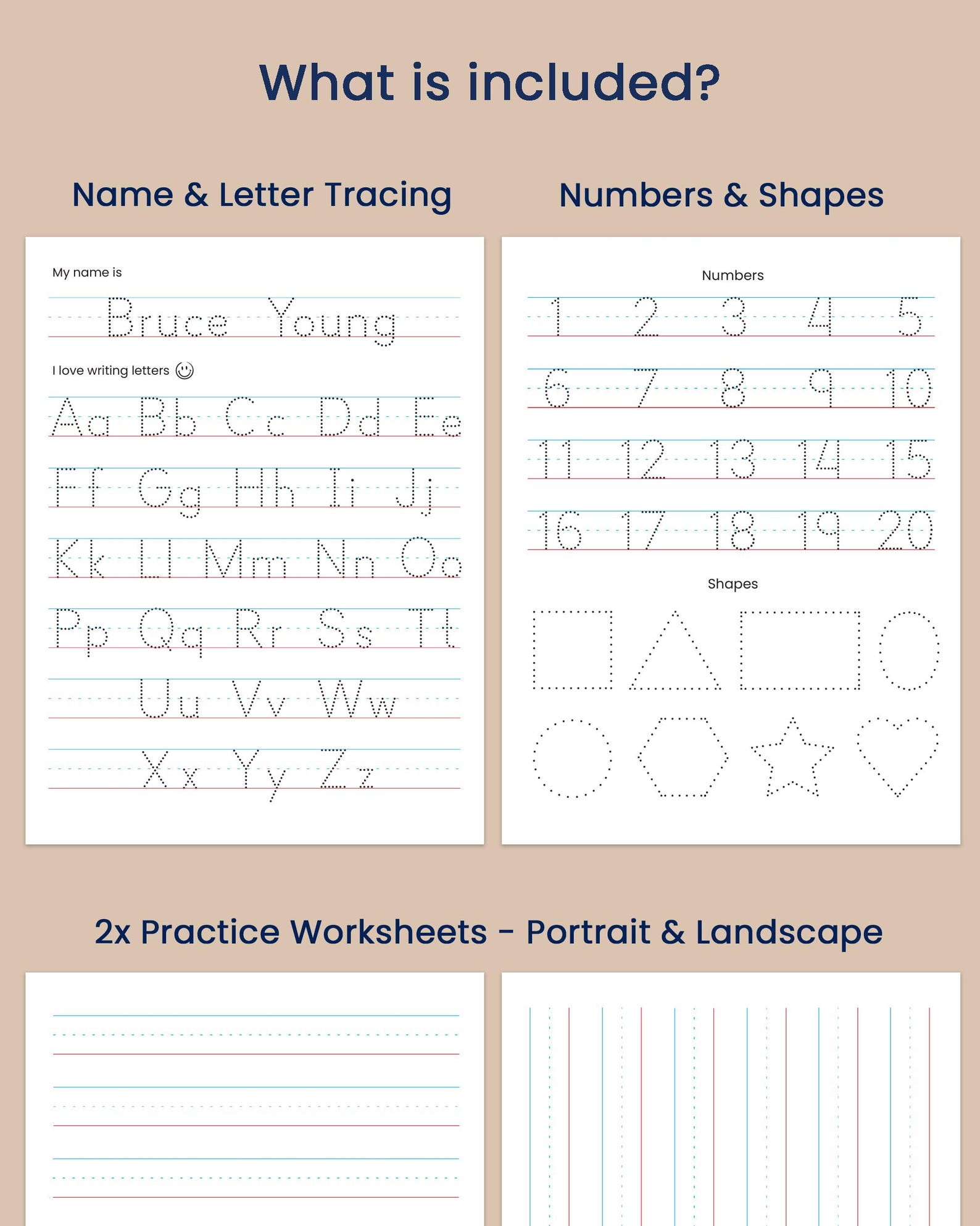 Customized Printable Name Writing Practice Worksheet – Personalized for ...