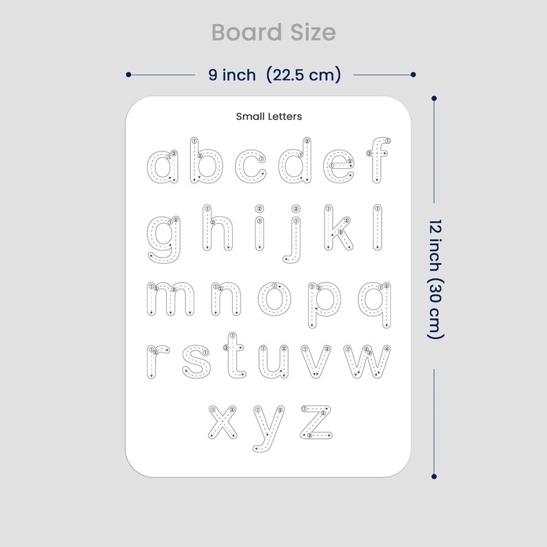Lowercase Letters Tracing Board for Toddlers – With Formation ...