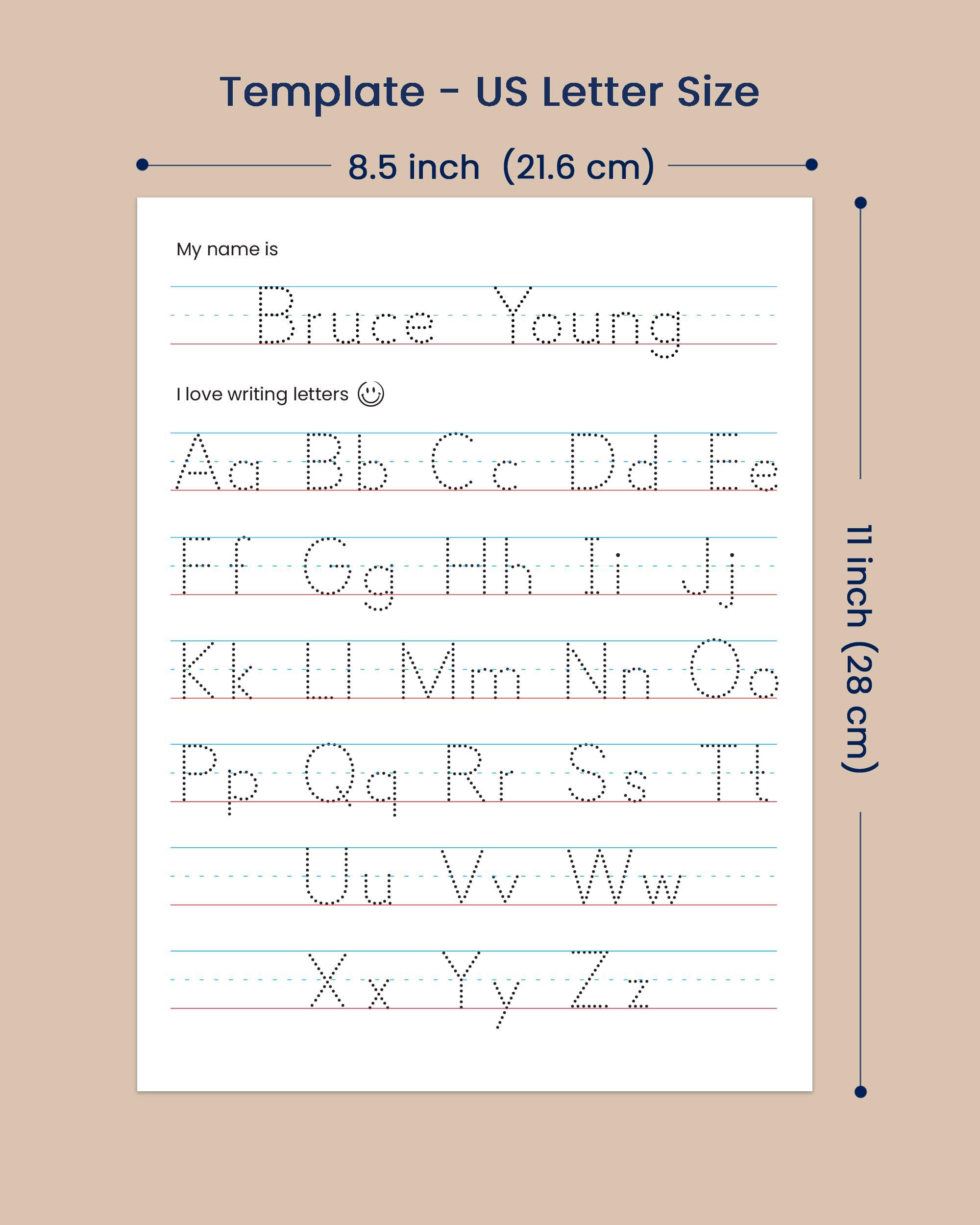 Customized Printable Name Writing Practice Worksheet – Personalized for ...