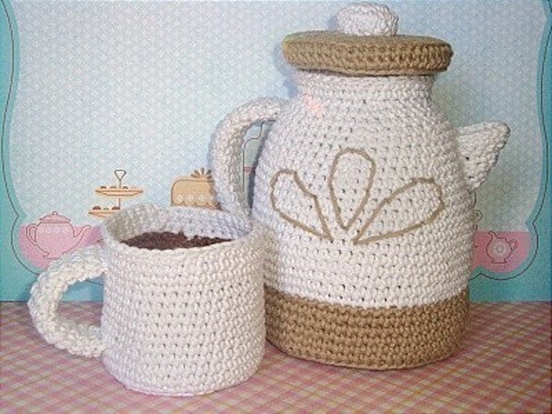 A. Jolly Coffee Pot With Cup PDF Crochet Pattern - Etsy
