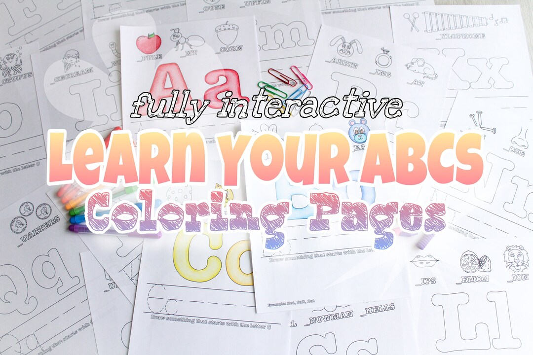 Learn Your Abcs Coloring Pages; Printable Interactive Alphabet ...