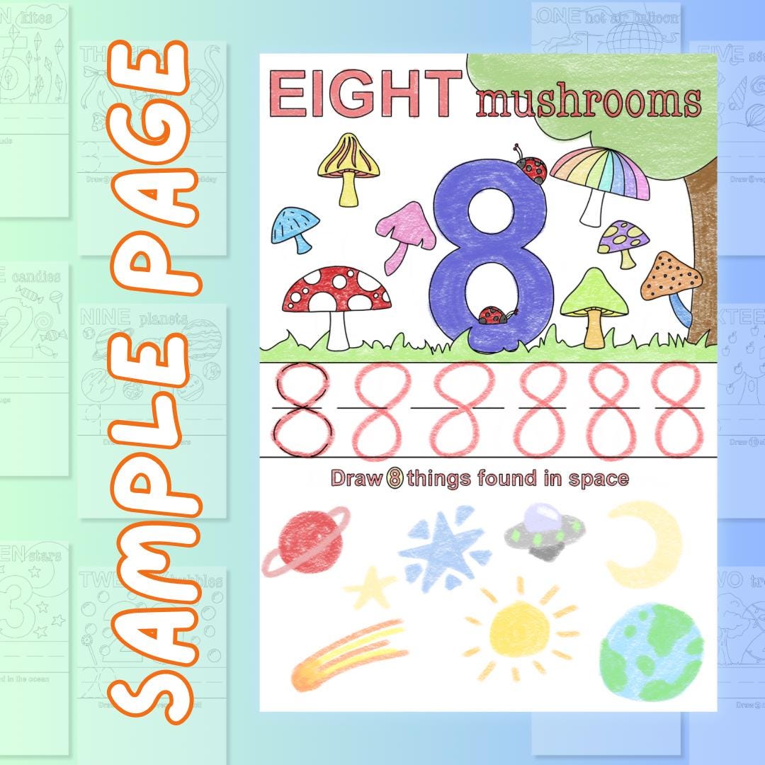 Learn Your 123s Coloring Pages Printable Interactive Number Worksheets ...