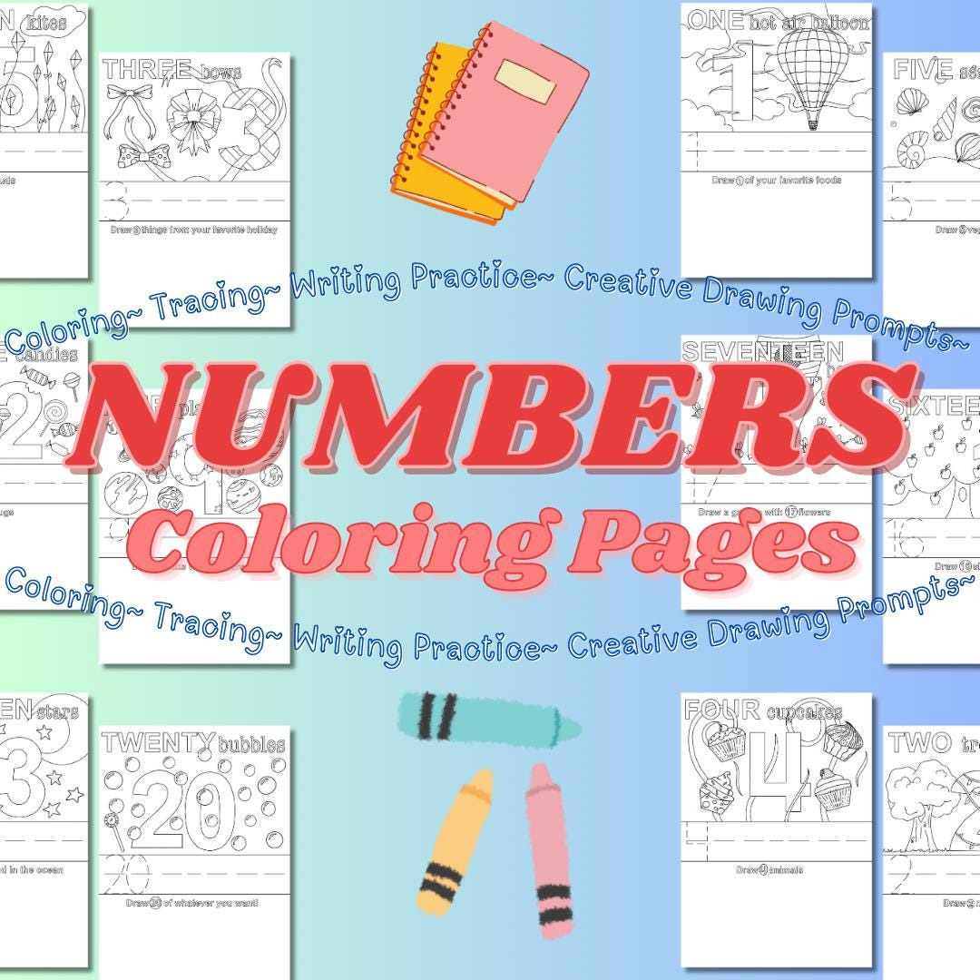 Learn Your 123s Coloring Pages Printable Interactive Number Worksheets ...