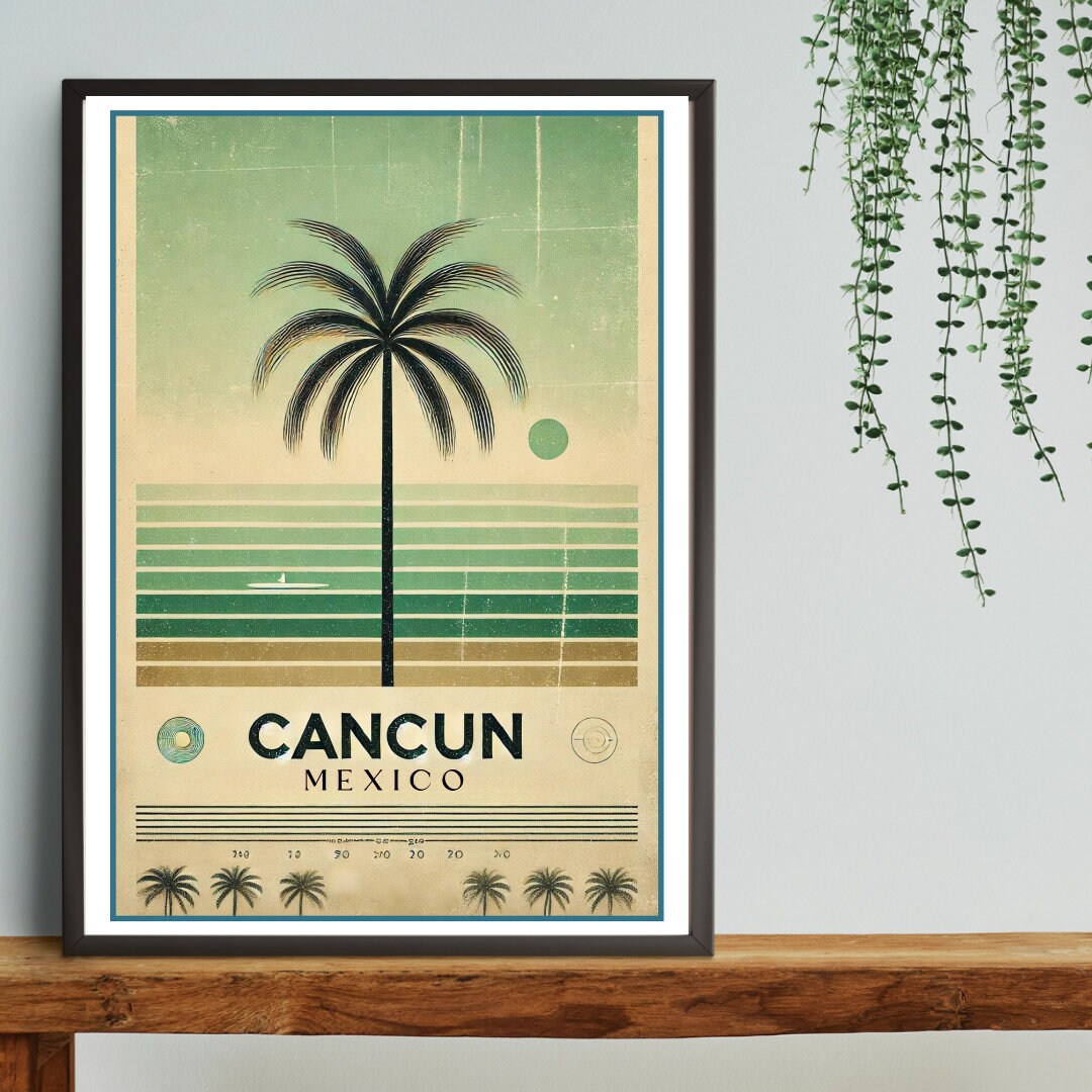 Cancun Poster, Cancun Travel Print, Minimalist Travel Print, Fashion ...