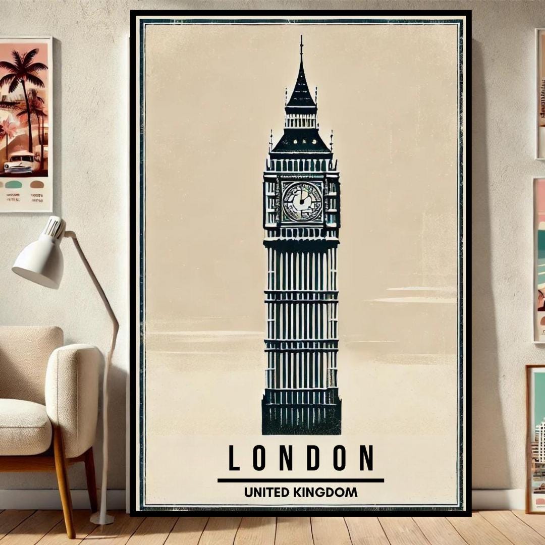 London, London Art Print, London Poster, London Print, London Travel ...