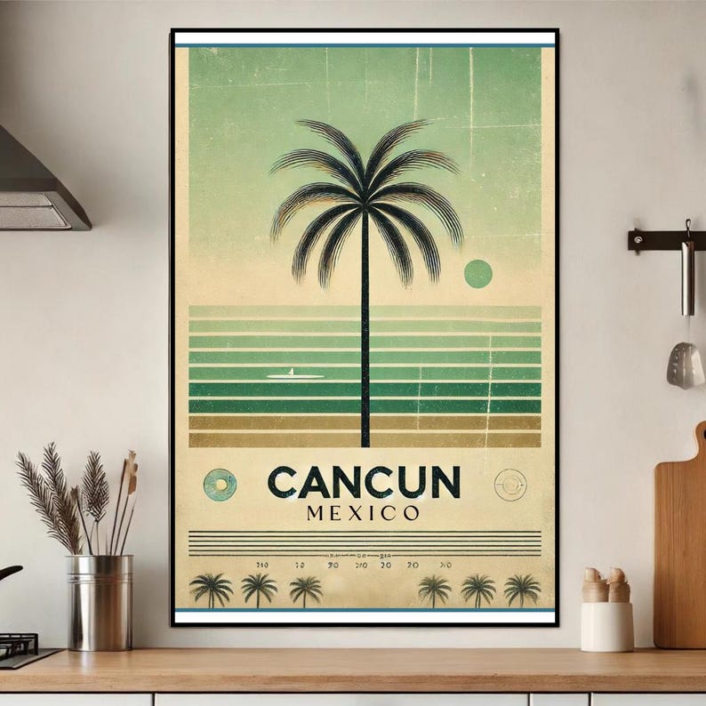 Cancun Poster, Cancun Travel Print, Minimalist Travel Print, Fashion ...