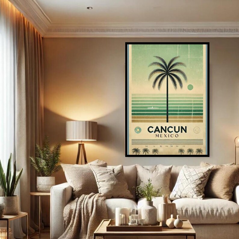 Cancun Poster, Cancun Travel Print, Minimalist Travel Print, Fashion ...