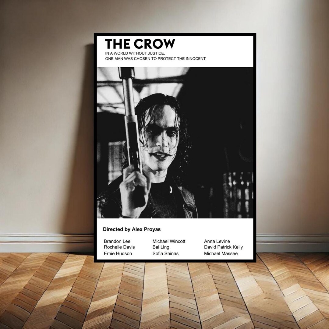 The Crow Movie Poster – Featuring Brandon Lee 1994 – Prints for Cinema ...