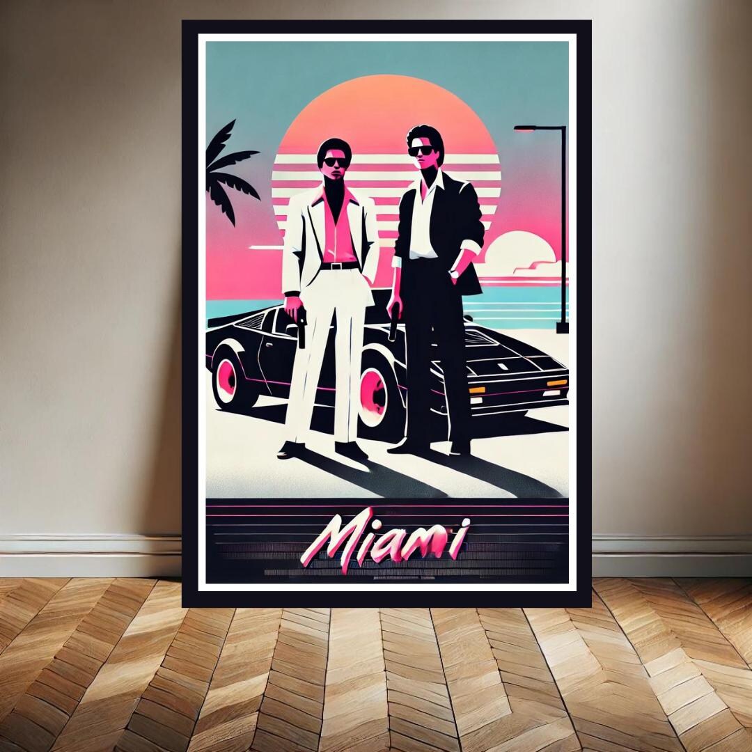 Miami Vice Miami Travel Print Wall Art Miami Wall Hanging Home Décor ...