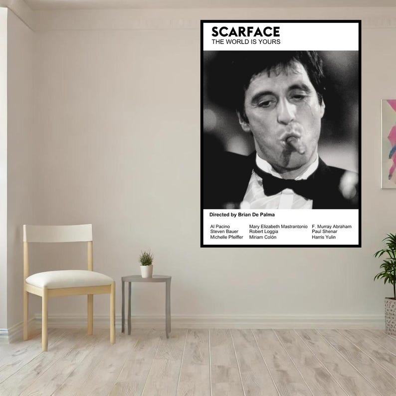 Scarface Movie Poster – Prints for Cinema Rooms, Wall Art, Home Decor ...