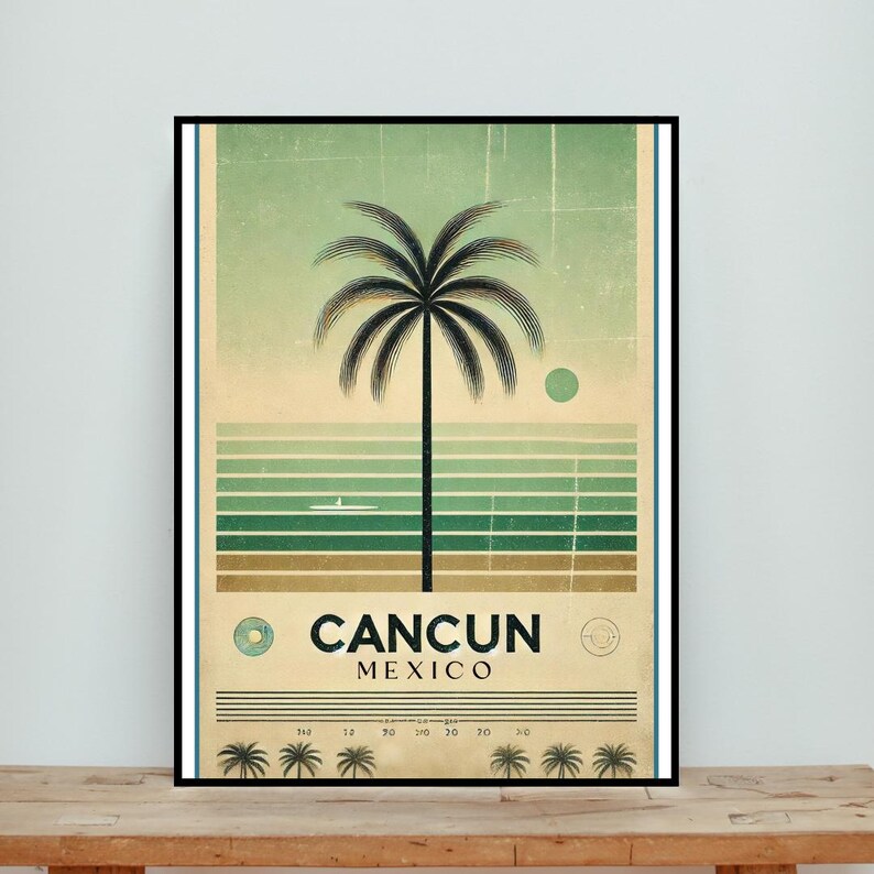 Cancun Poster, Cancun Travel Print, Minimalist Travel Print, Fashion ...