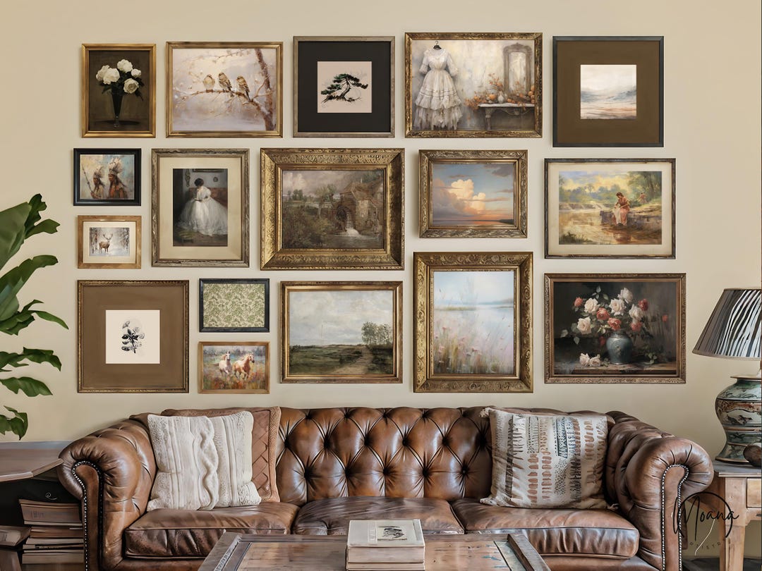 MEGA BUNDLE Vintage Prints Set 500 Eclectic Country Home Decor Wall Art ...