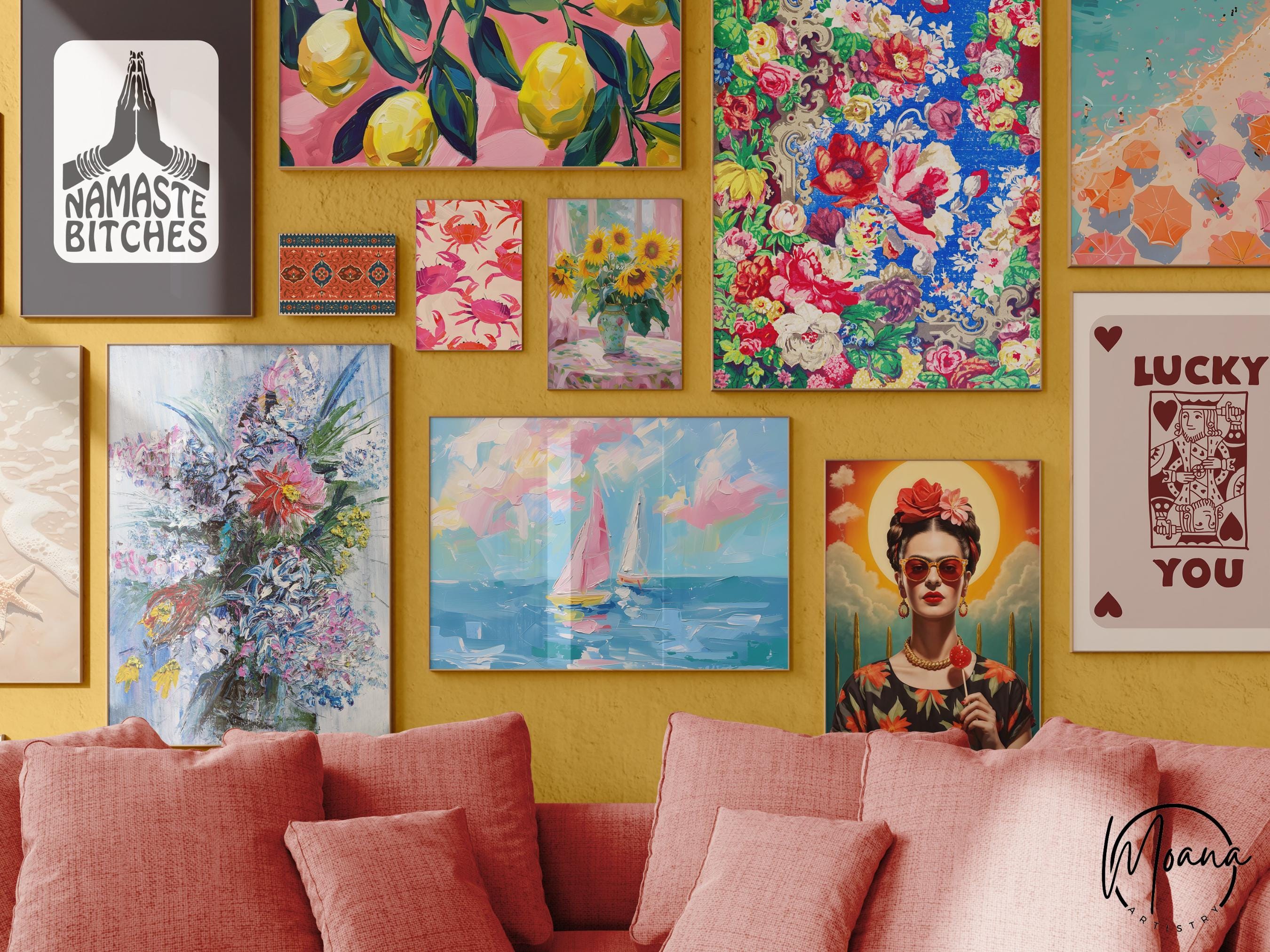 MEGA BUNDLE of OVER 400 Maximalist Gallery Wall Set Eclectic Wall Art ...