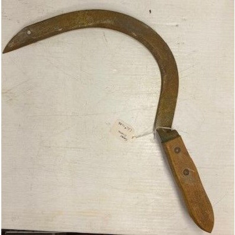 Antique Vintage Hand Sickle Scythe Wood Handle Farmhouse Barn - Etsy