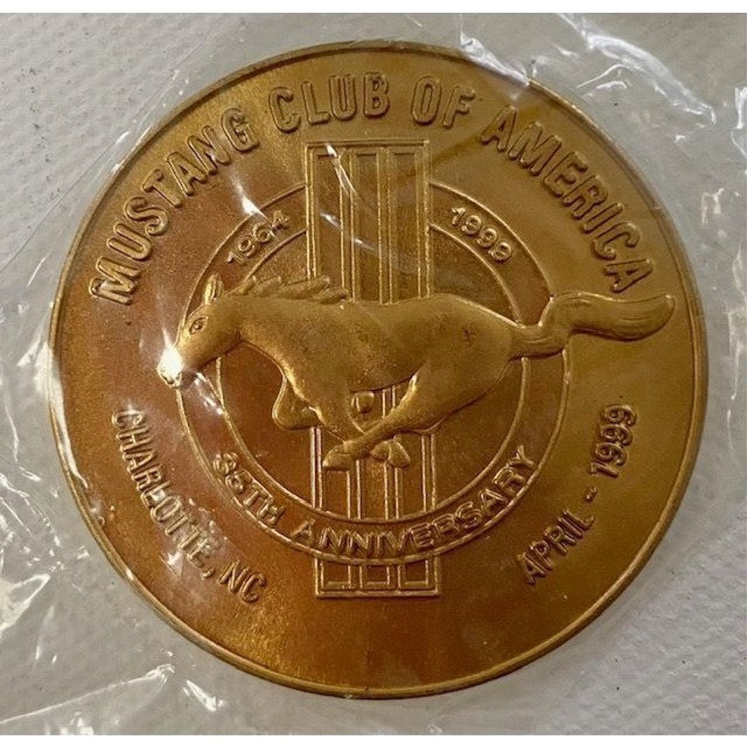 Vintage Mustang Club of America Medal Charlotte Speedway 1999 - Etsy