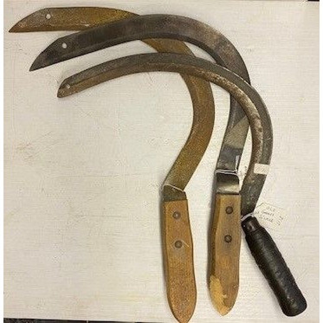Antique Vintage Hand Sickle Scythe Wood Handle Farmhouse Barn - Etsy