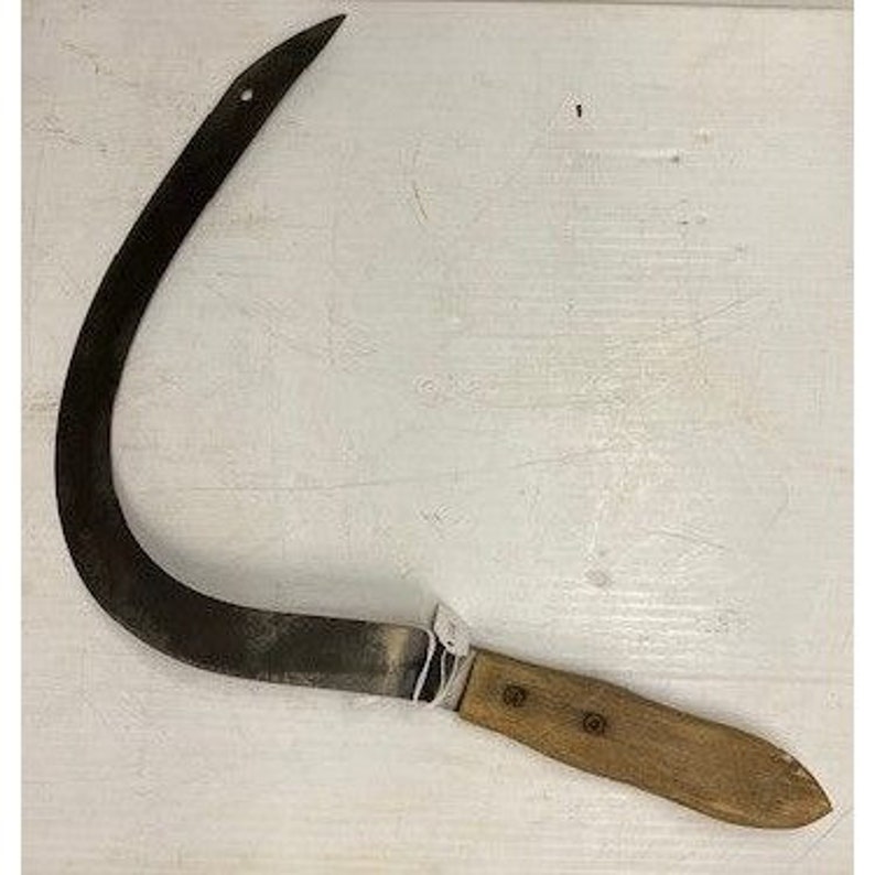 Antique Vintage Hand Sickle Scythe Wood Handle Farmhouse Barn - Etsy