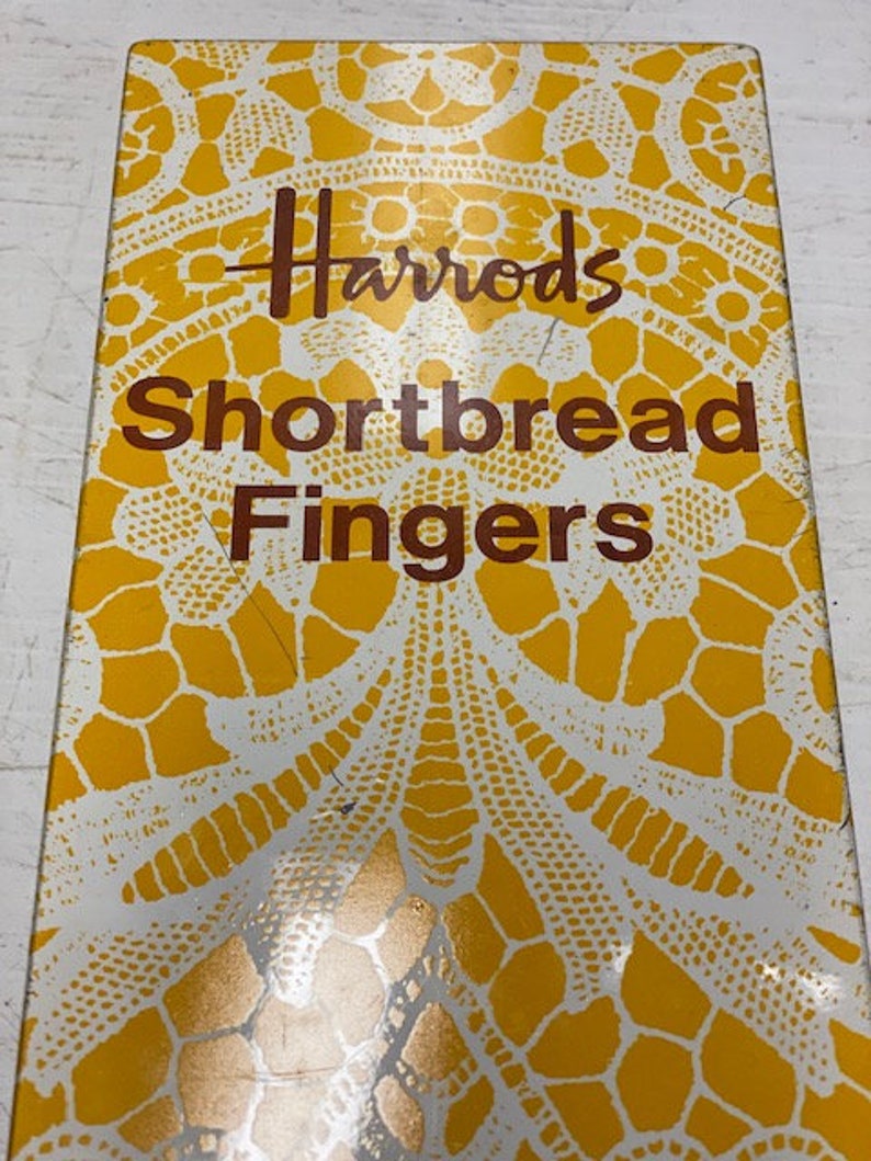 Vintage Harrods Shortbread Fingers Tin Box - Etsy