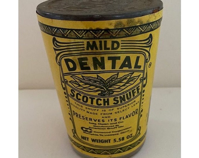 Vintage Mild Dental Scotch Snuff Never Opened Glass Jar Metal Top Ivey ...