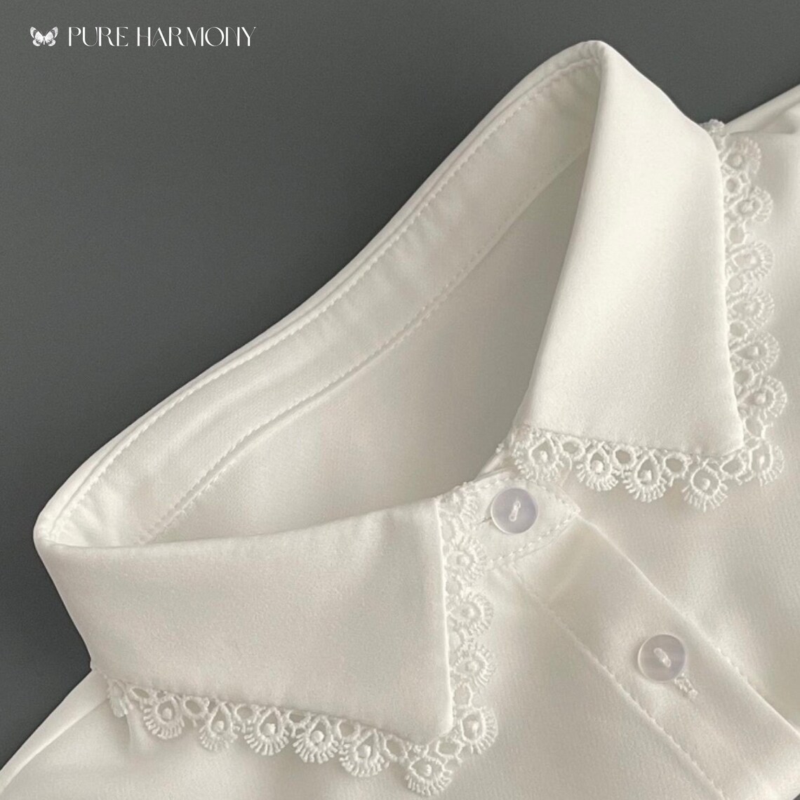 Detachable Fine Lace Collar | White Collar Dickey | Elegant Women's ...