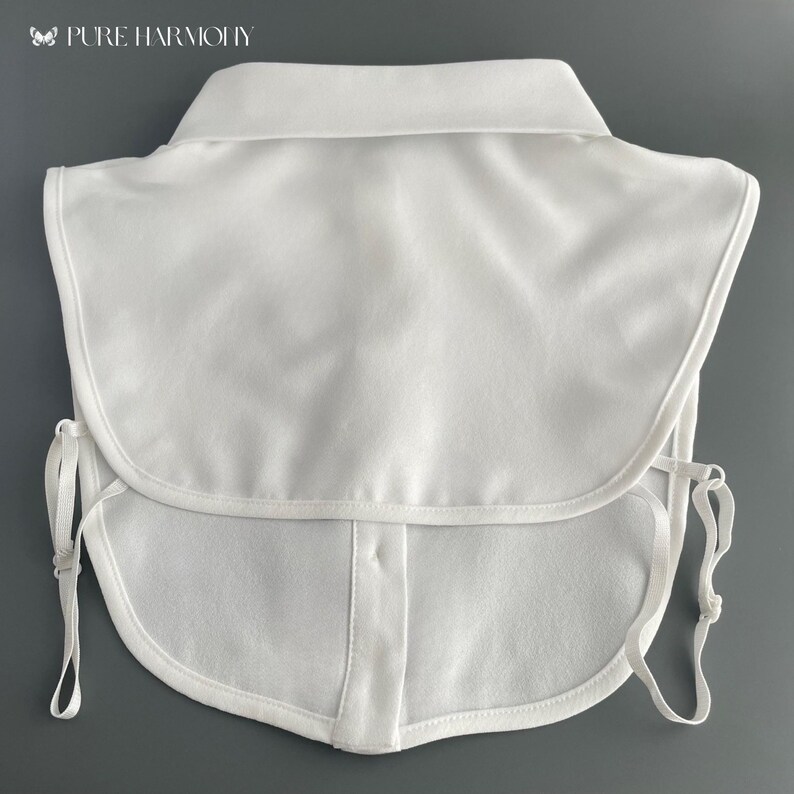 Detachable Collar With Rhinestones and Pearls | White Collar Dickey ...