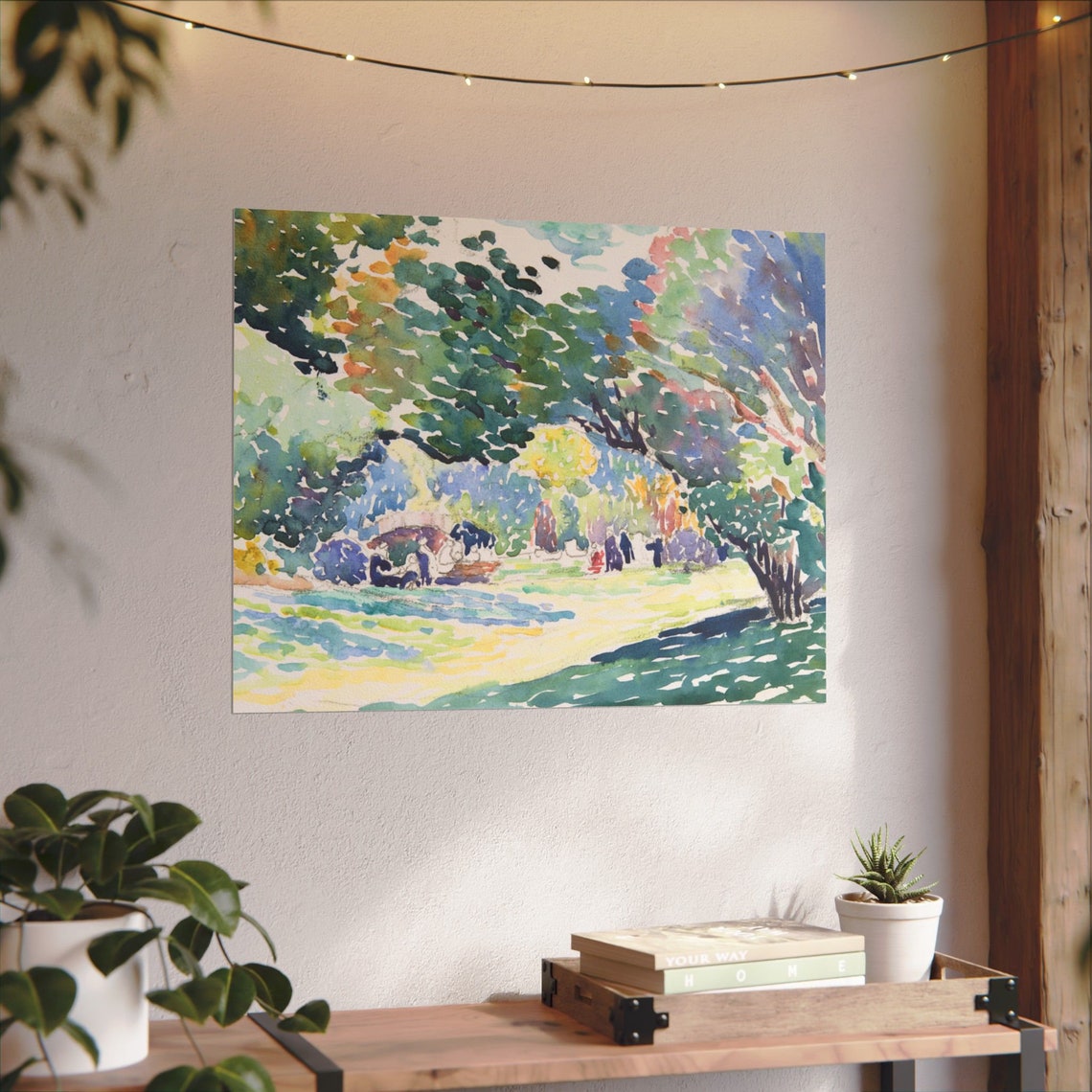 UNFRAMED Colorful French Landscape Watercolor Art Print Vibrant Wall ...