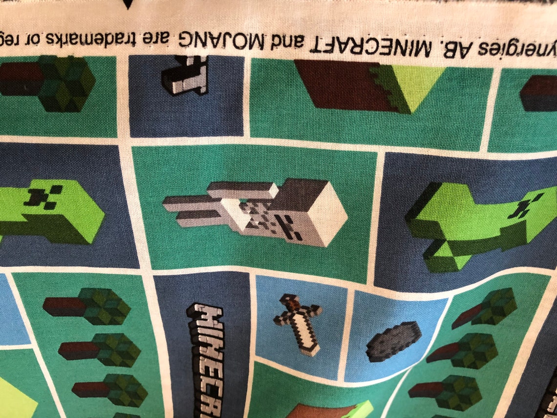 Free Shipping Amazing Minecraft Fabric Piece 1/2 Yard 2016 | Etsy