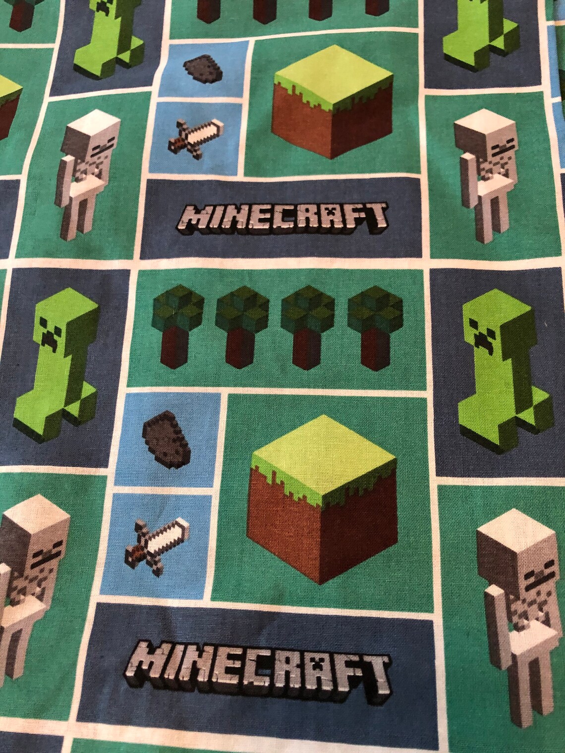 Free Shipping Amazing Minecraft Fabric Piece 1/2 Yard 2016 | Etsy