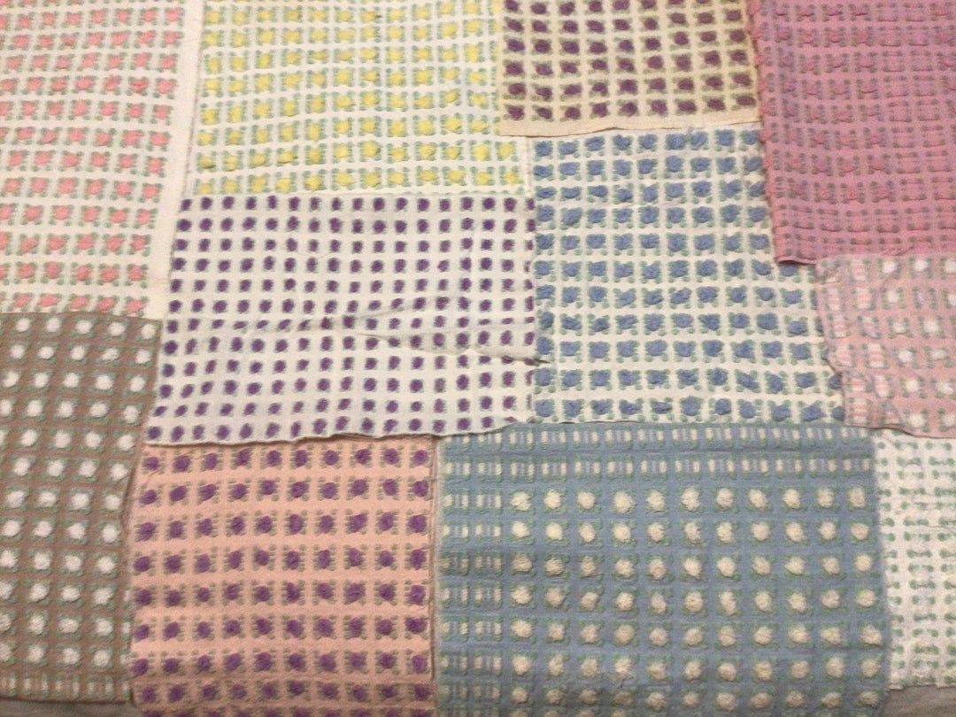 Morgan Jones Rosebud Chenille Sampler: 12 Vintage Craft Pieces - Etsy