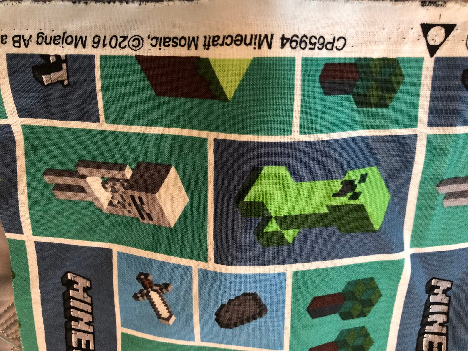 Free Shipping Amazing Minecraft Fabric Piece 1/2 Yard 2016 | Etsy