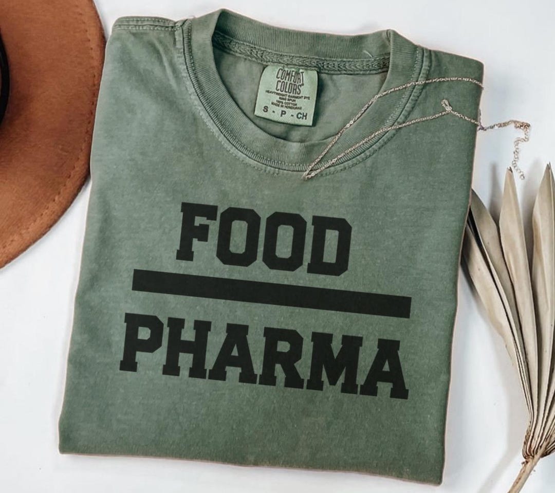 Comfort Colors® Food Not Pharma Shirt, Farm Not Pharma T-shirt, Organic ...