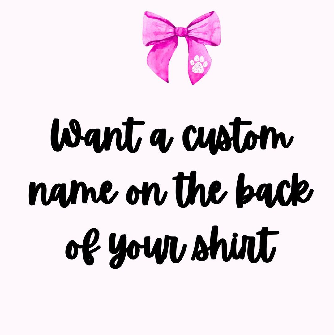 Name on Back of Shirt - Etsy