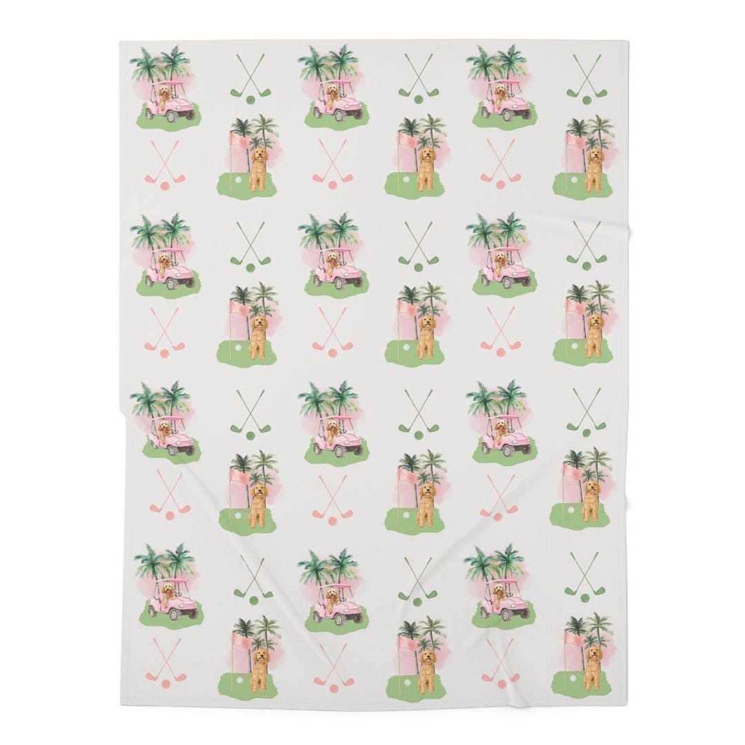 Preppy Dogs and Golf Baby Swaddle, Goldendoodle Baby Swaddle, Best ...