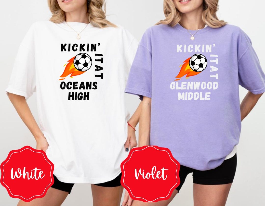 Kickin' It at Custom School Soccer Unisex T-shirt, Soccer Mom Dad ...