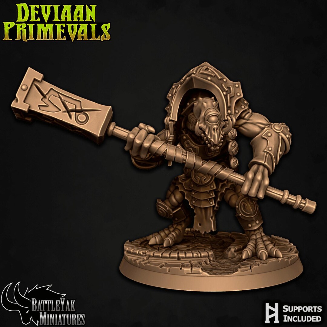 Deviaan Troglodyte A 3d Miniature for Tabletop Games Battle Yak ...
