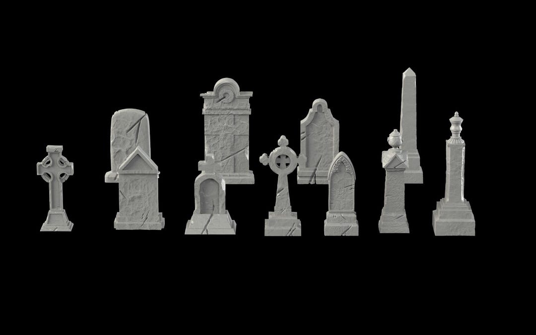 Cross Lances Tombstone Pack 14-piece RPG Miniature Set - Etsy