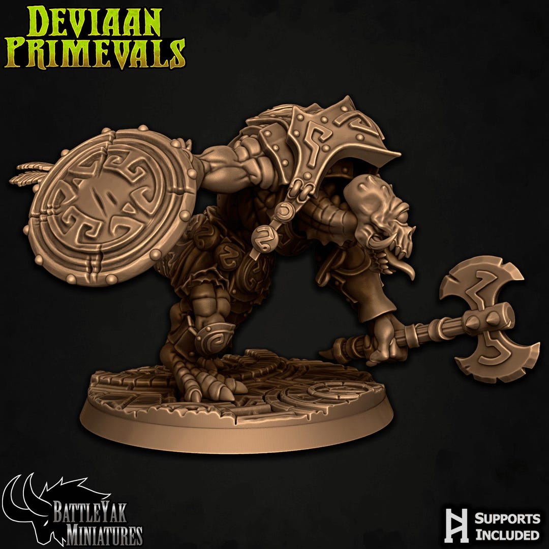 Deviaan Troglodyte F 3d Miniature for Tabletop Games Battle Yak ...