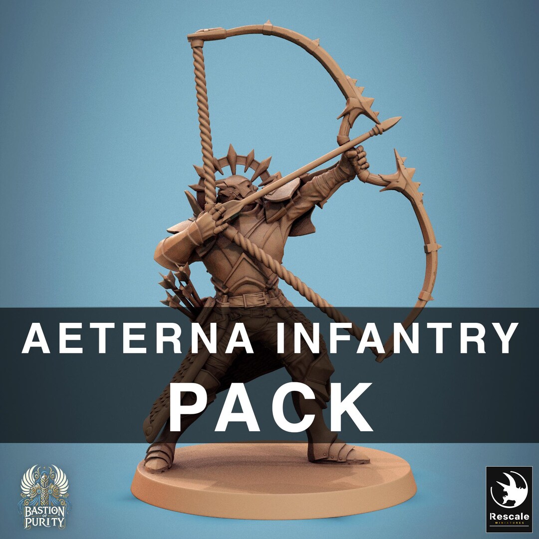 Rescale Miniatures Pack Aeterna Infantry 26-piece RPG Miniature - Etsy