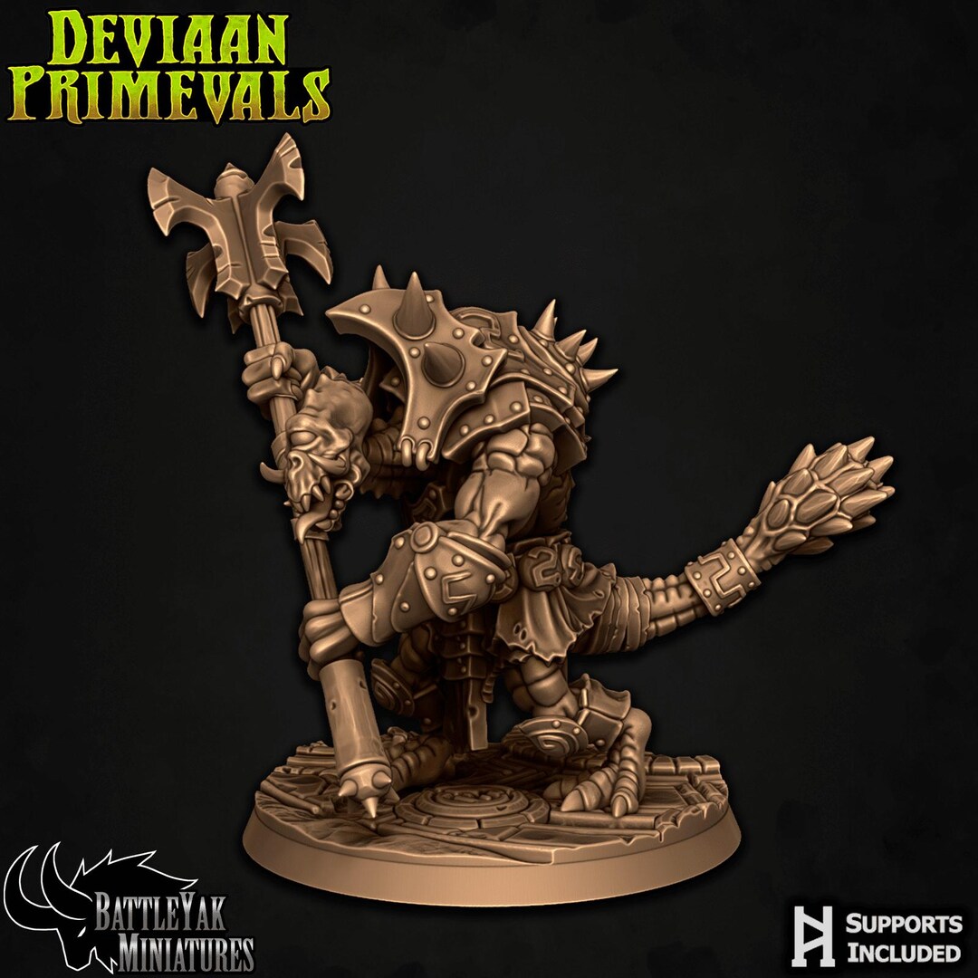 Deviaan Troglodyte B 3d Miniature for Tabletop Games Battle Yak ...