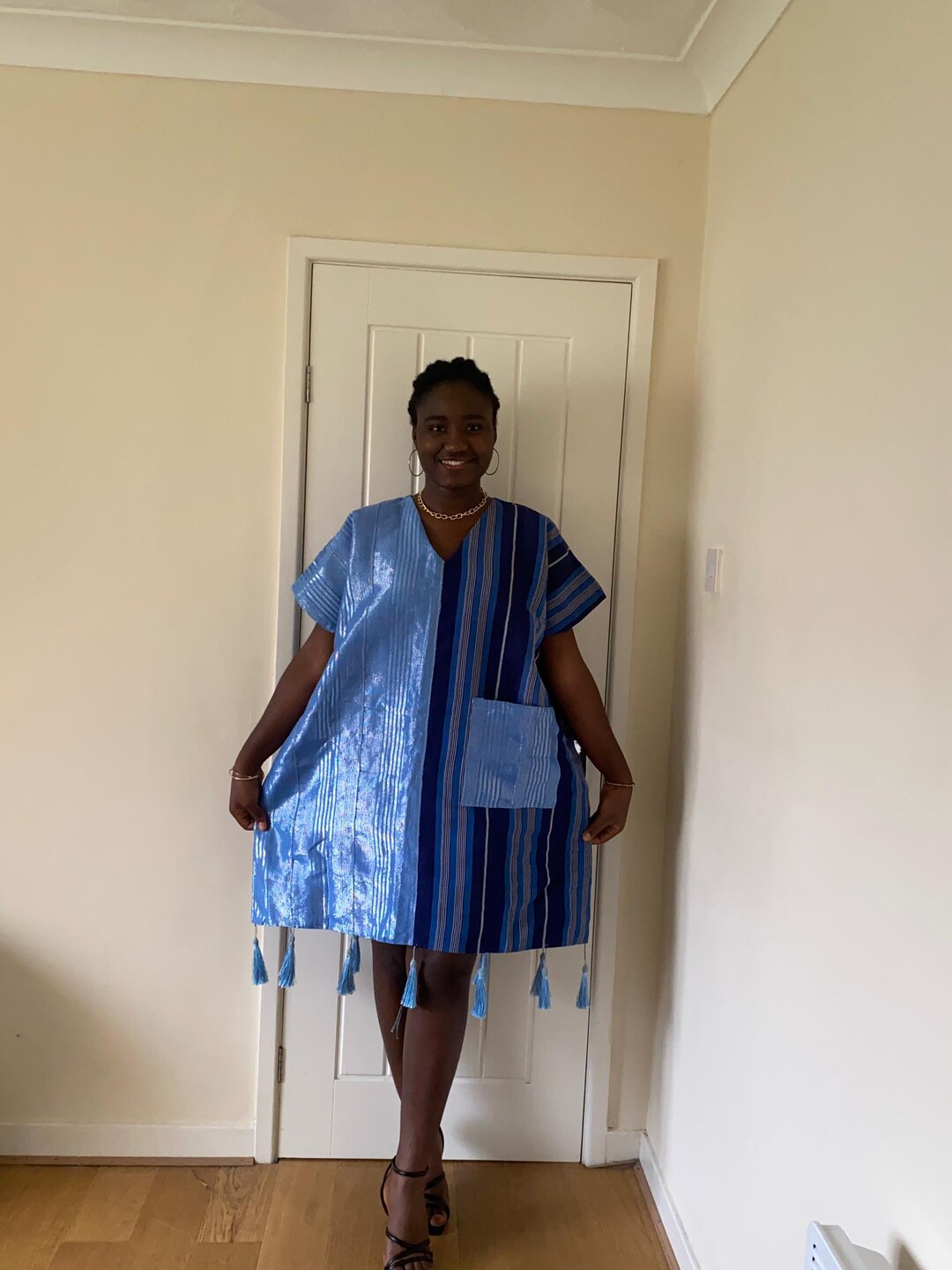 Aso Oke, Short Bubu Dress, Ankara Wedding Dress, Short Ankara Dress ...