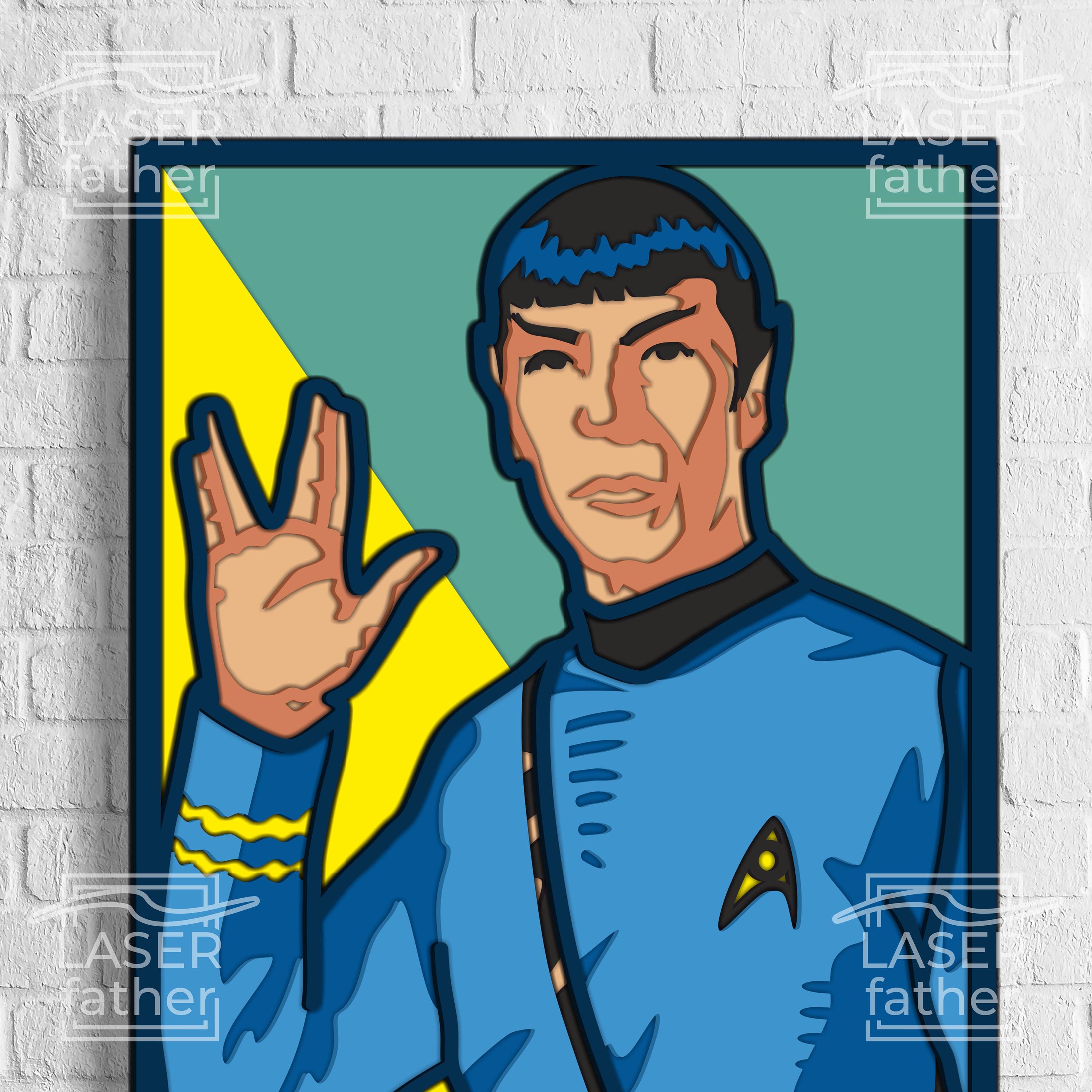 Spock SVG, Science Fiction SVG, Paper Laser Cut, 3D Layered Crafts ...
