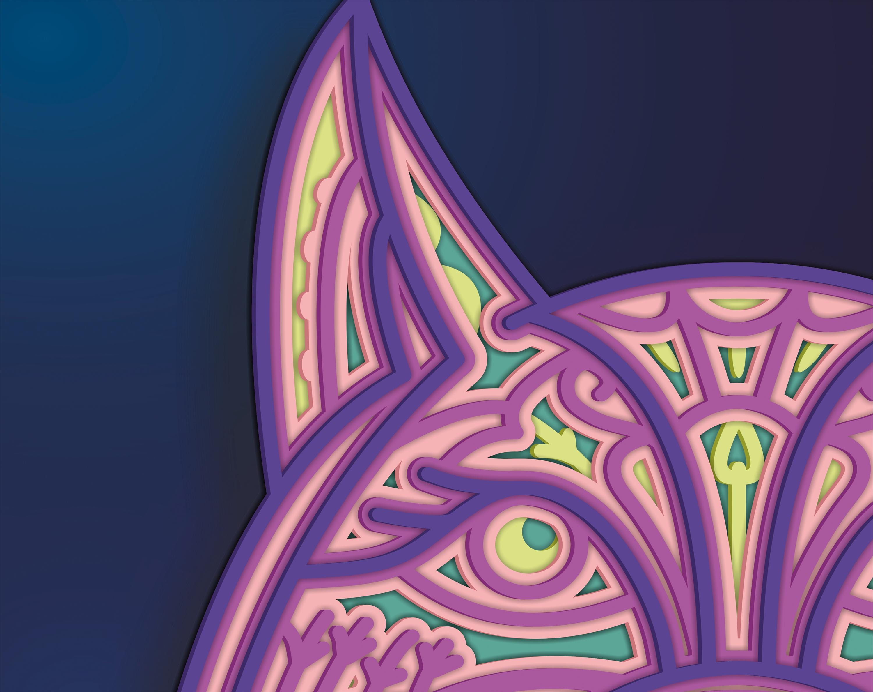 Cat Face SVG, Pet Laser Cut File, Cricut Design, Instant Download, 3D ...