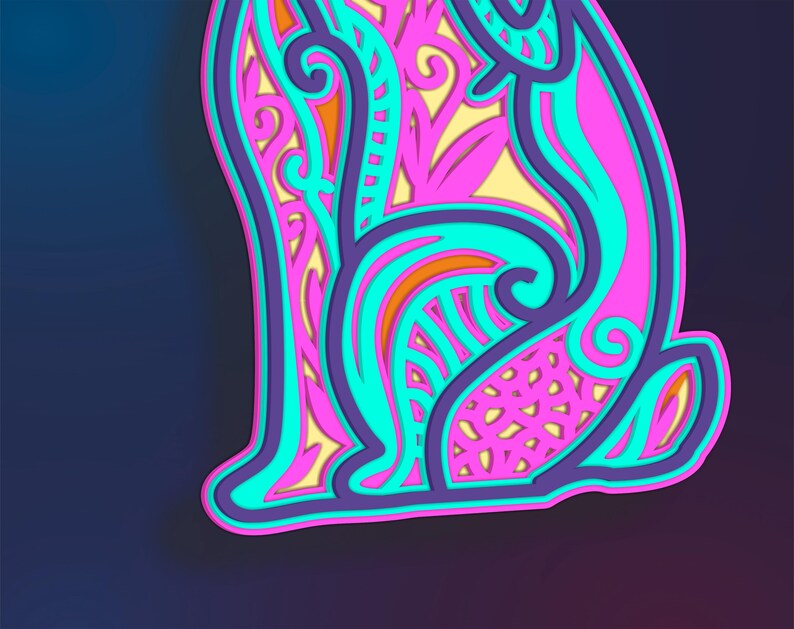 Rabbit Svg, Bunny DXF, Forest Animal Art, Vector Laser Cut, Digital ...