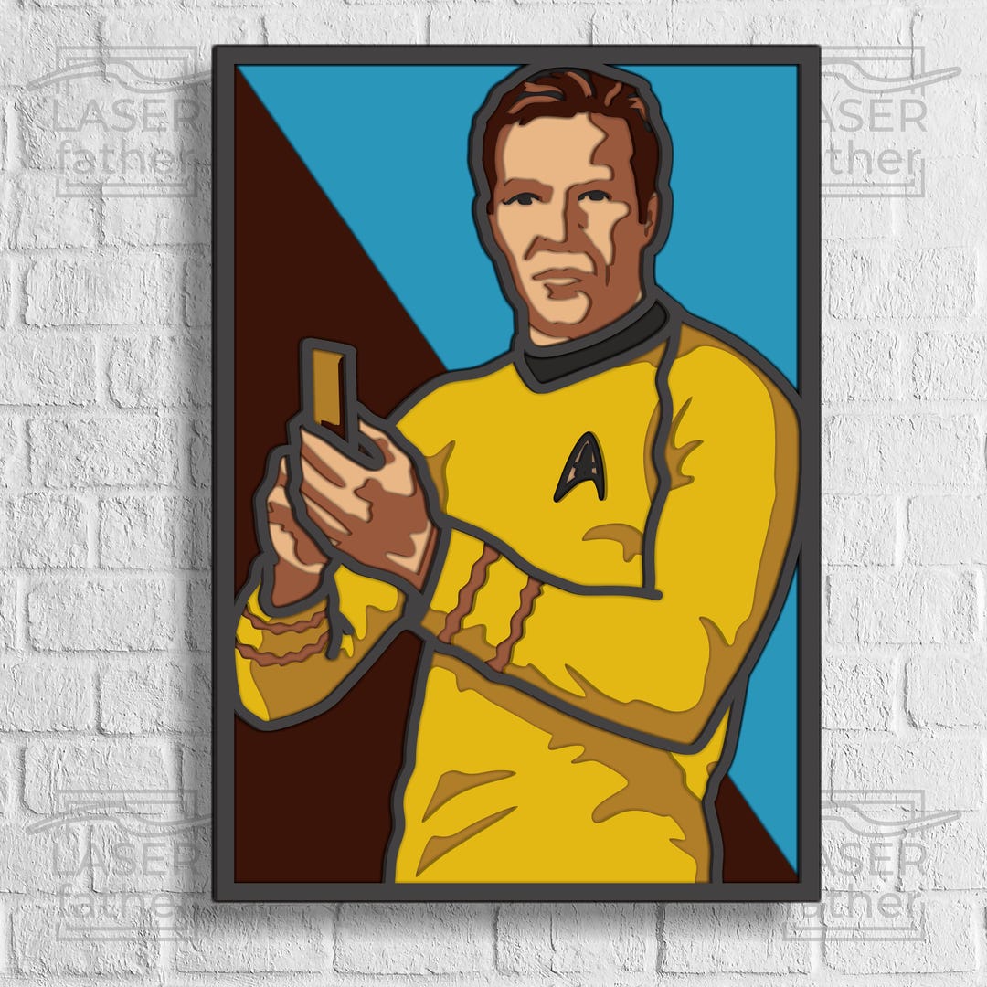 Captain Kirk SVG, Laser Ready Files, James T. Kirk, Starship Captain ...